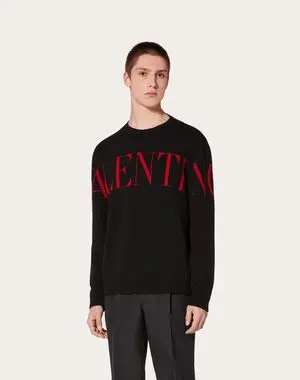 Valentino Garavani Crew-Neck Sweater With Print - Black/ Red